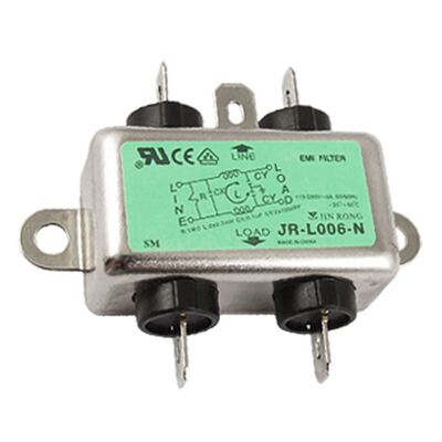 Solder Lug Terminal 6A 115/250VAC Power Line EMI Filter