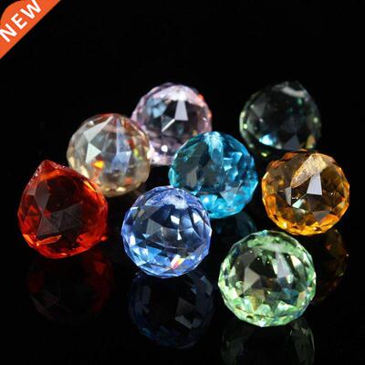 8Pcs Crystal Chandelier Parts Crystal Glass Prisms Rainbow C
