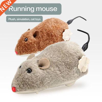 Cute Cat Toys Plush Fur Toy Clockwork Movement Mechanical Mo