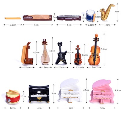 Creative Varied Miniature Music Instrument Resin Mini Violin