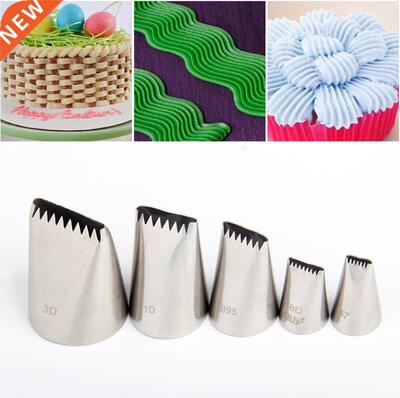 1/3/5Pcs Stainless Steel Cake Icing Piping Nozzle Basket Wea