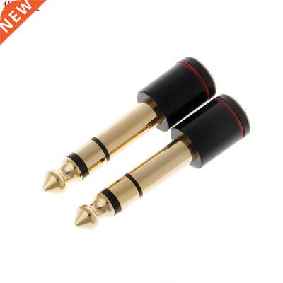 2 Pcs Copper 6.35mm Male Plug To 3.5mm Stereo Female Headpho