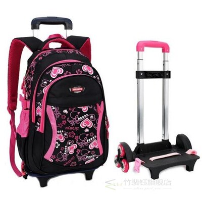 Kid's Travel Rolling luggage Bag School Trolley Backpack gi