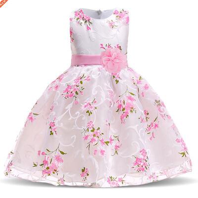 2022 Summer Kids Dresses For Girls Clothing Flower Toddler G