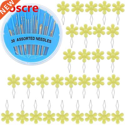 60Pcs Needle Threader Sewing Set 30Pcs Colorful Plastic Nee