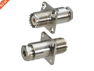1pcs UHF SO239 Female Jack 4 Holes Flan Connector Clamp RG
