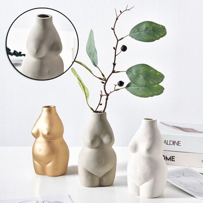 Ceramic Flower Vases Simulation Female Body Art Vases Innova