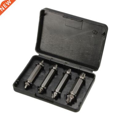 4pcs Damaged Screw Extractor Drill Bits Guide Set Broken Spe