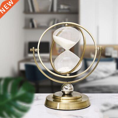 Hour Glass 15 Minutes Rotating Sand Hourglass,Metal Hour Gla