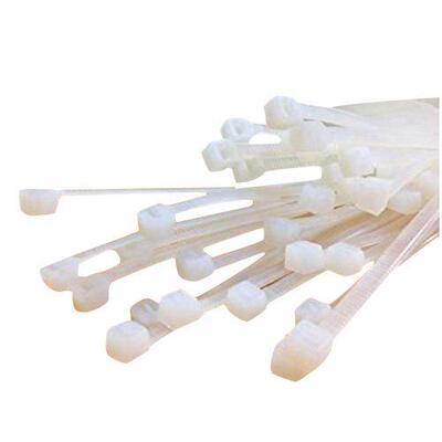 100x Nylon Cable Ties White