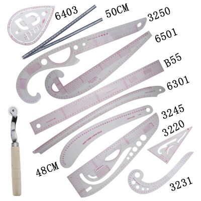 9PCS/SET Cutting Ruler Sewing Feet Tailor-Foot Put Yardstick