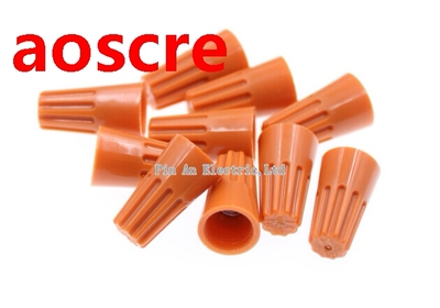 100 pcs p3 orange , spring type thre pressing cap, closed