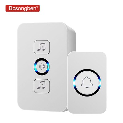 Bcsongben wireless waterproof doorbell 1 button 1 receiver 3