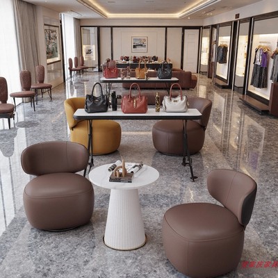 酒店会所意式客厅阳台单人沙发椅