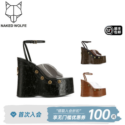 Naked Wolfe英国潮牌/TIGER厚底坡跟女鞋2026春季新款网红名媛款