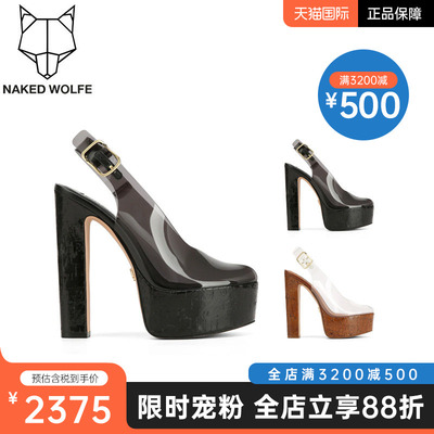 Naked Wolfe英国潮牌/Rare透明性感粗跟单鞋高跟鞋女2026春季款