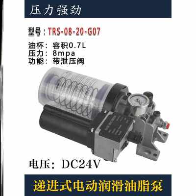 电动卸压递进式式油脂润滑泵TRNS-08-20-G07罐装黄油泵220V\\24V