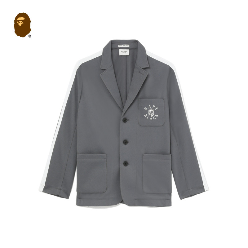 BAPE BLACK男装春夏猿人徽标刺绣拼边休闲西装外套K7500MK