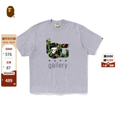 BAPEGALLERY印花限定款短袖T恤