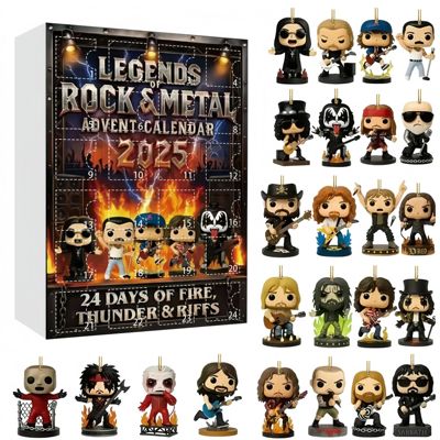 Rock and Metal Advent Calendar Christmas Gifts 2D Flat Acryl
