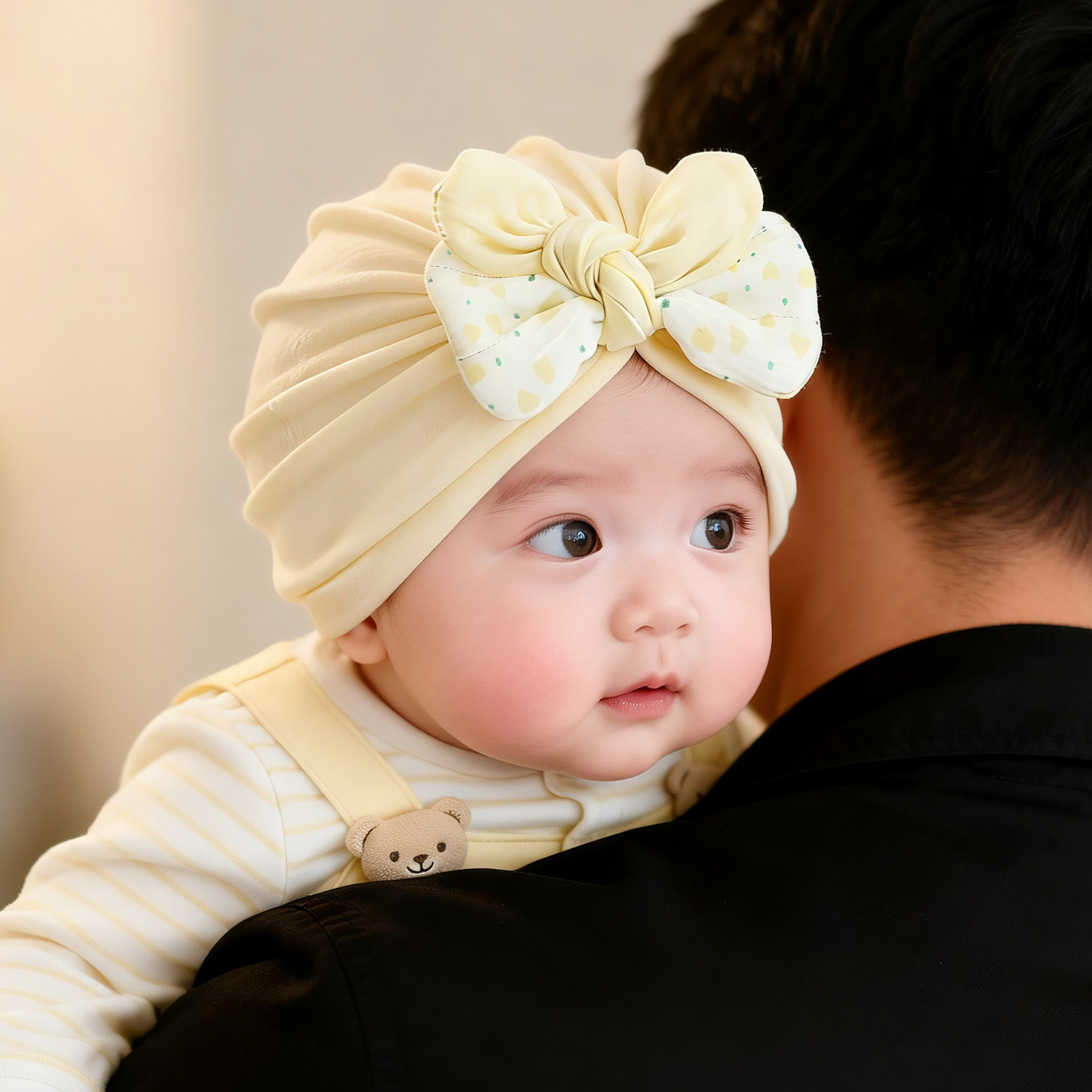婴儿帽子夏季薄款宝宝胎帽护囟门帽婴幼儿印度帽新生儿洋气护耳帽