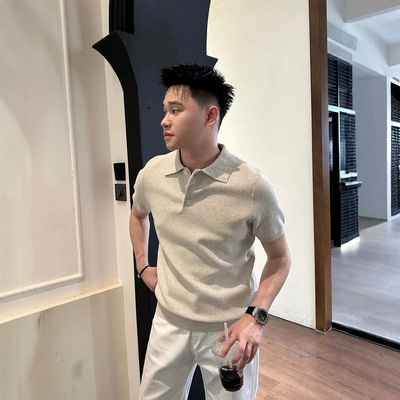 2026夏季新款男士POLO衫针织上衣时尚休闲短袖T恤 Men's T-Shirt
