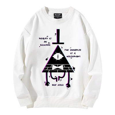 怪诞小镇同款圆领套头美塞弗卫衣