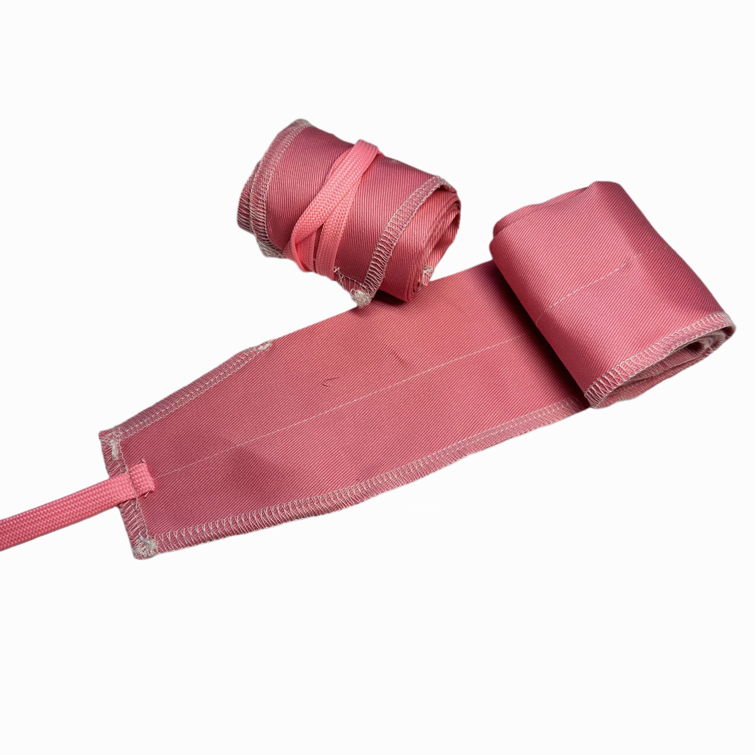 Luckyband举重体能体操缠绕式街头健身卧推CF专业运动护腕少女粉