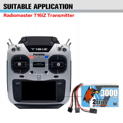 CODDAR鹰氪3000MAH 2S 7.4V10PX兼容Futaba 10PXT16IZ遥控器电池