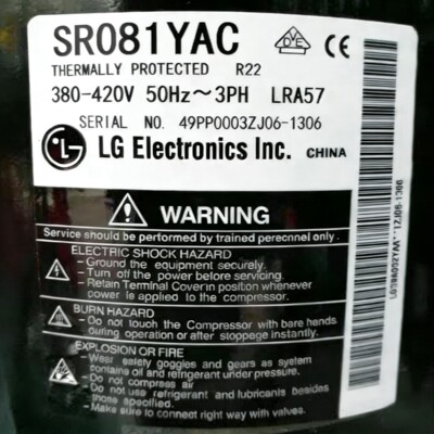 SR061YAA SR049YAA SR081YAC SR061UAC适用 LG制冷压缩机