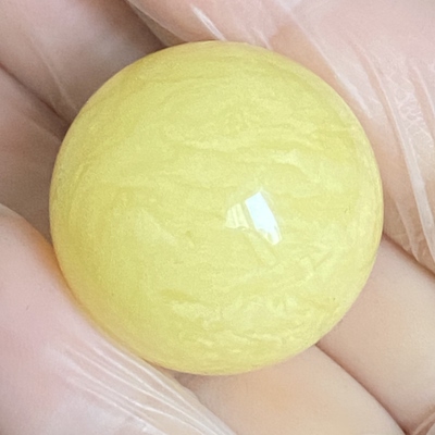天然原矿蜜蜡圆珠裸珠直径28.0mm重12.35克