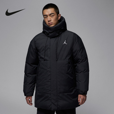 Nike耐克羽绒服男子2025冬季Jordan中长款防风保暖外套HV0539-010