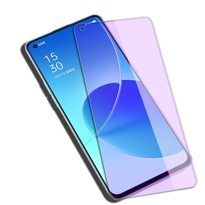 适用OPPO Reno6/Reno6Z钢化膜PEQM00/CPH2237防爆玻璃膜5G手机高清全屏抗指纹护眼防蓝光保护贴