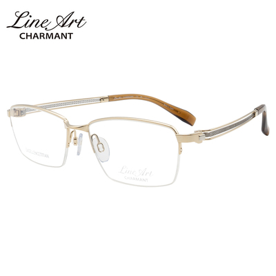 夏蒙（Charmant）男款半框线钛系列日本进口远近视眼镜架 XL2243