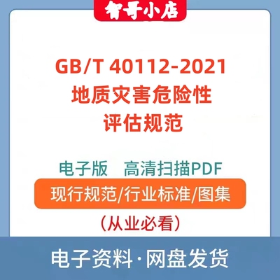 非纸质-GB/T 40112–2021 地质灾害危险性评估规范电子版PDF