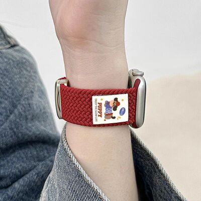 腊肠狗适用iQOOwatch5/3腕带VIVOwatch5/3/2/1磁吸扣尼龙编织彩色