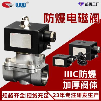 IIIC防爆认证电磁阀燃气设备配套直动式黄铜防爆型电磁阀