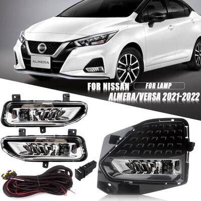 适用日产21/22年新款阳光Almera Versa前LED雾灯总成 行车灯 杠灯