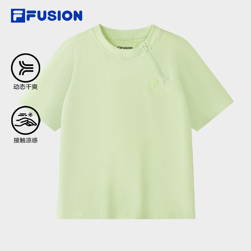 FILA FUSION斐乐潮牌短袖T恤女2026夏季新款百搭T11W621105F