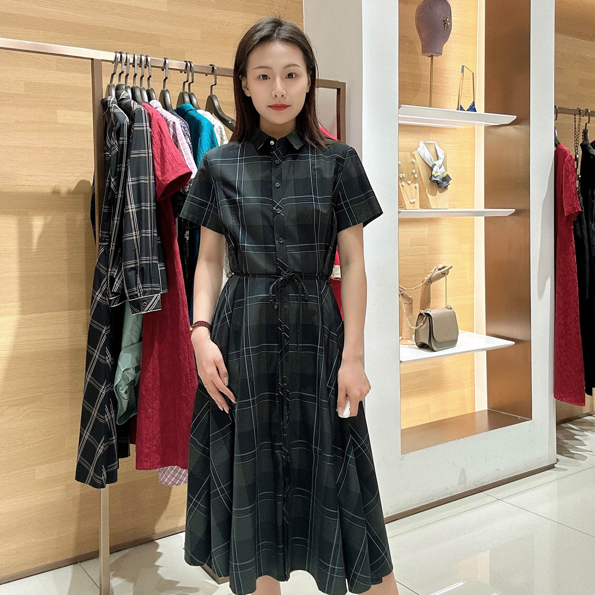 FEIZI菲姿女士时尚休闲连衣裙F4B495
