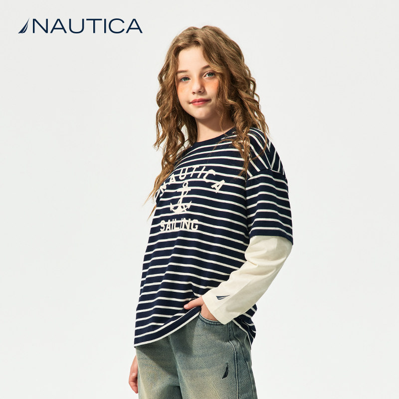 NAUTICAKIDS诺帝卡 男女大童长袖T恤NKH101605A