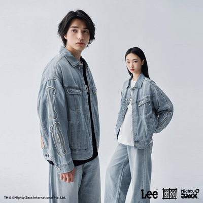 【MIGHTY JAXX联名】Lee商场同款25早秋新舒适版男女同款牛仔外套