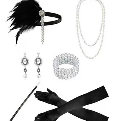 New Korean style polygonal bead necklace earrings