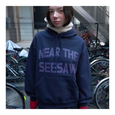 若若韩代正品直邮nocontent25秋冬字母连帽加绒卫衣打底内搭女