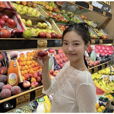 Tessa韩代直邮gila archive jennie同款字母长袖T恤 打底衫