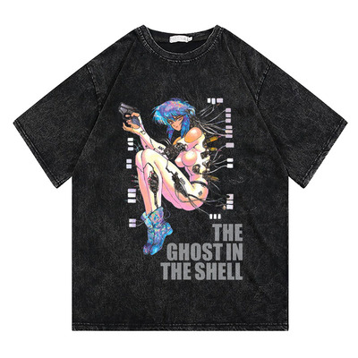CLFC 攻壳机动队Ghost In The Shell水洗复古重磅动漫短袖长袖T恤