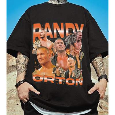 CLFC WWE摔跤毒蛇Randy Orton兰迪奥顿vintage短袖TEE美式小领口