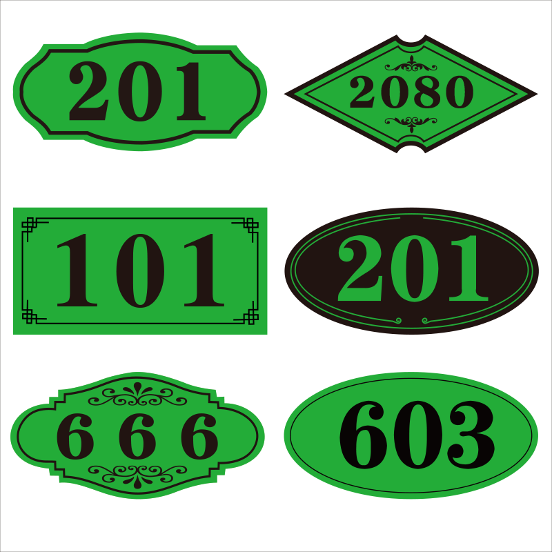 门牌荧光夜光楼层标志号码牌