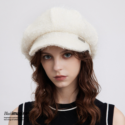 报童帽毛绒男女秋冬保暖