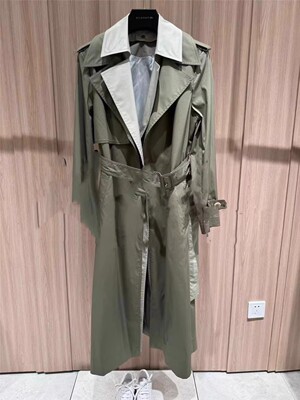 常规西装领中长款通勤风衣